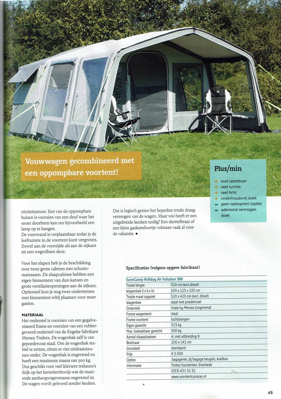 Sunncamp tenttrailer in de KCK